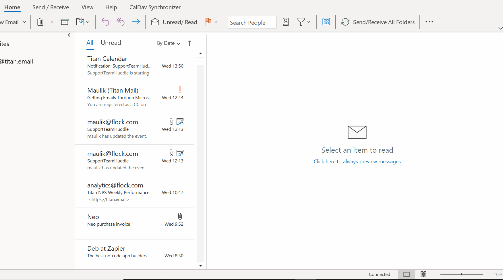 Configure CalDAV – Titan Mail
