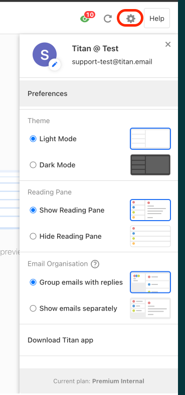 View replies to an email as one thread or as individual emails – Titan Mail