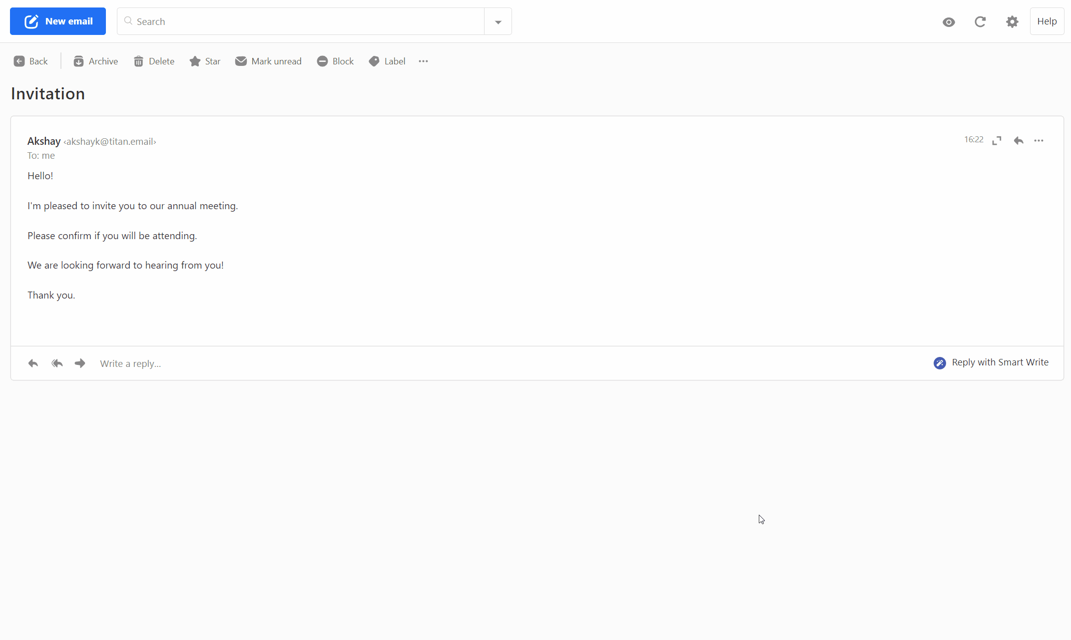 Use Smart Write powered by Titan AI to send emails – Titan Mail