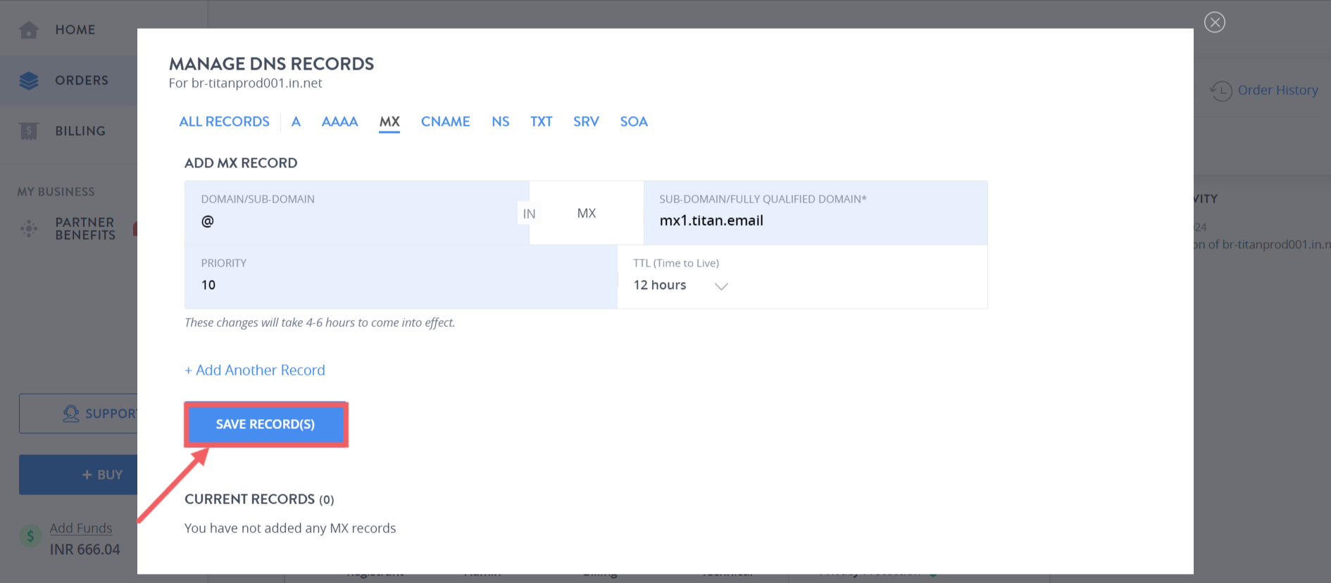 Setup Titan MX and TXT records for BigRock – Titan Mail