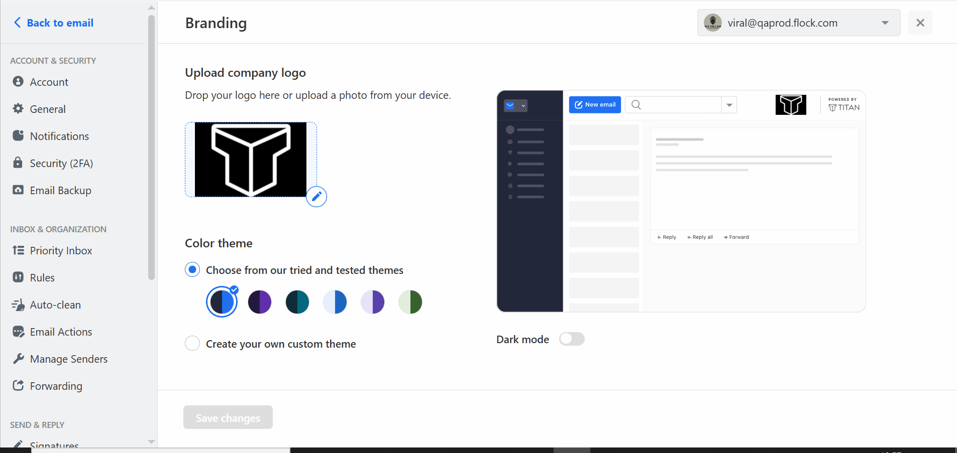 Custom Branding for Webmail – Titan Mail